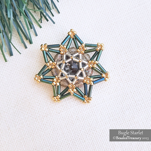 BUGLE STARLET Beading Tutorial | BEADED TREASURY