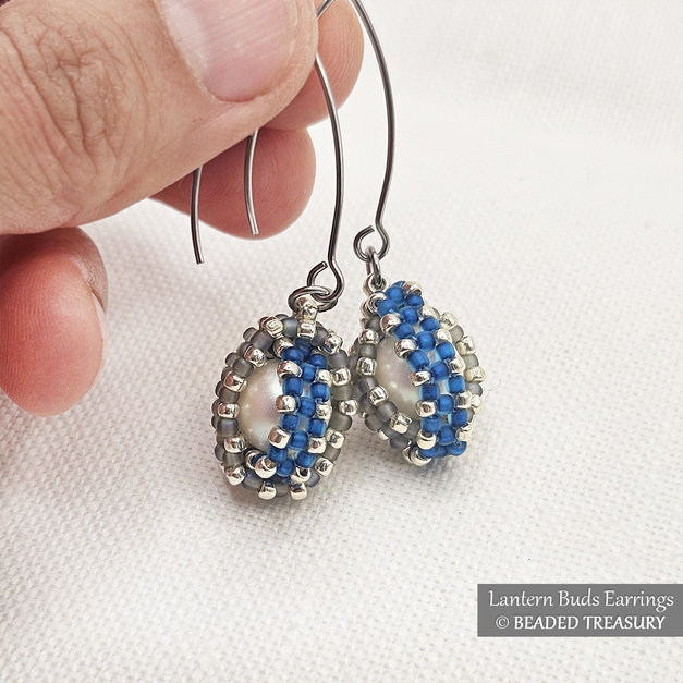 Beading Tutorial: Lantern Buds Earrings | BEADED TREASURY